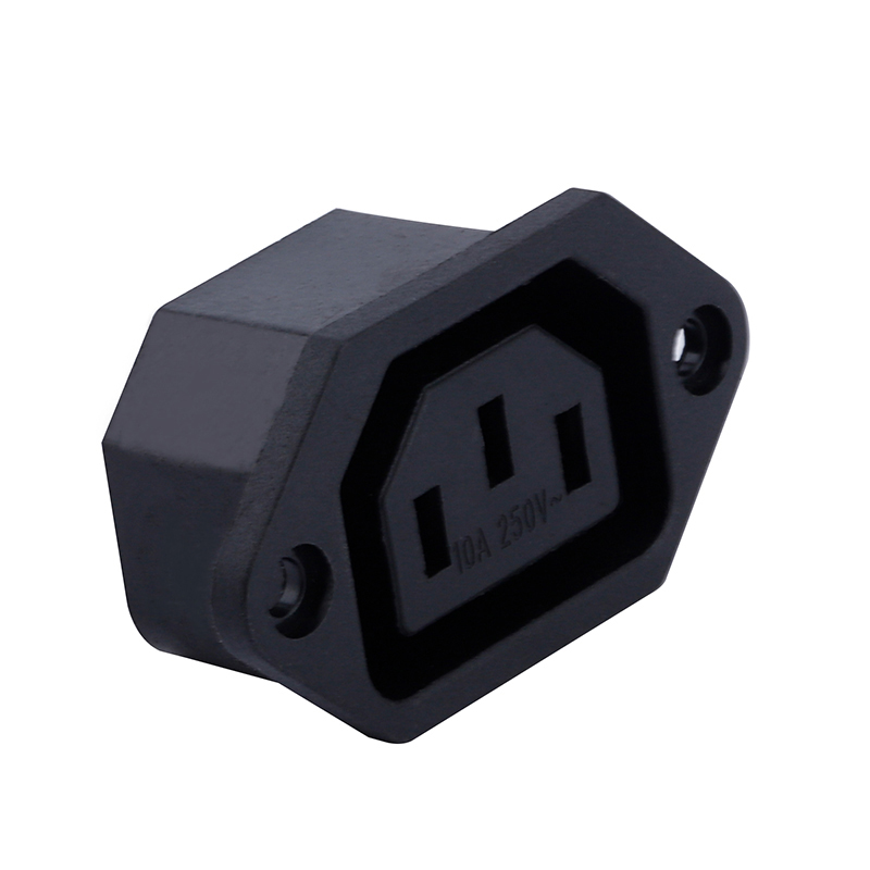 16A 250V 3Pin Ac Power Socket With Panel Mount Plug With Socket